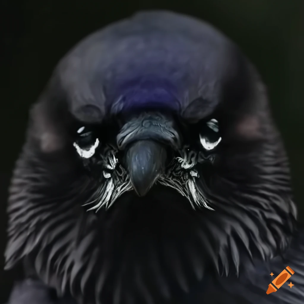 Sad raven on Craiyon