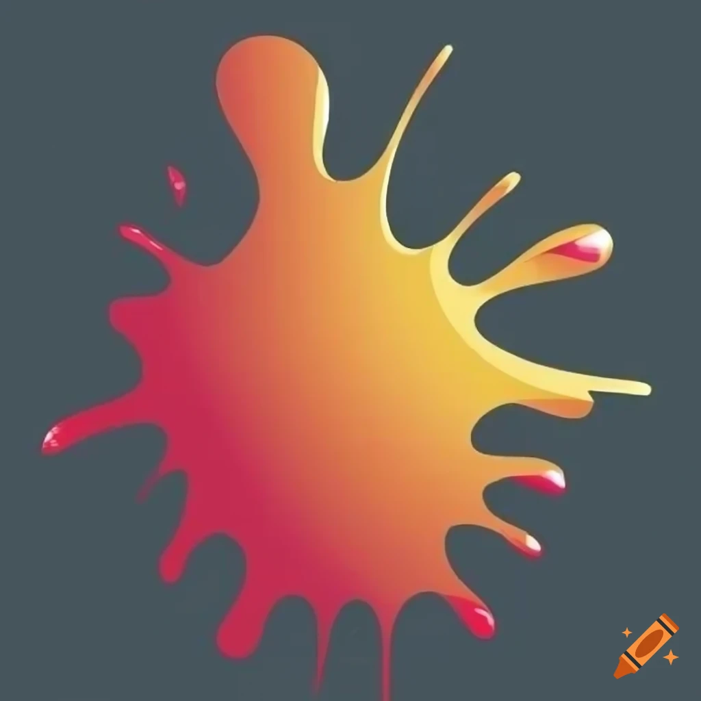 Abstract paint splash vector art logo on Craiyon