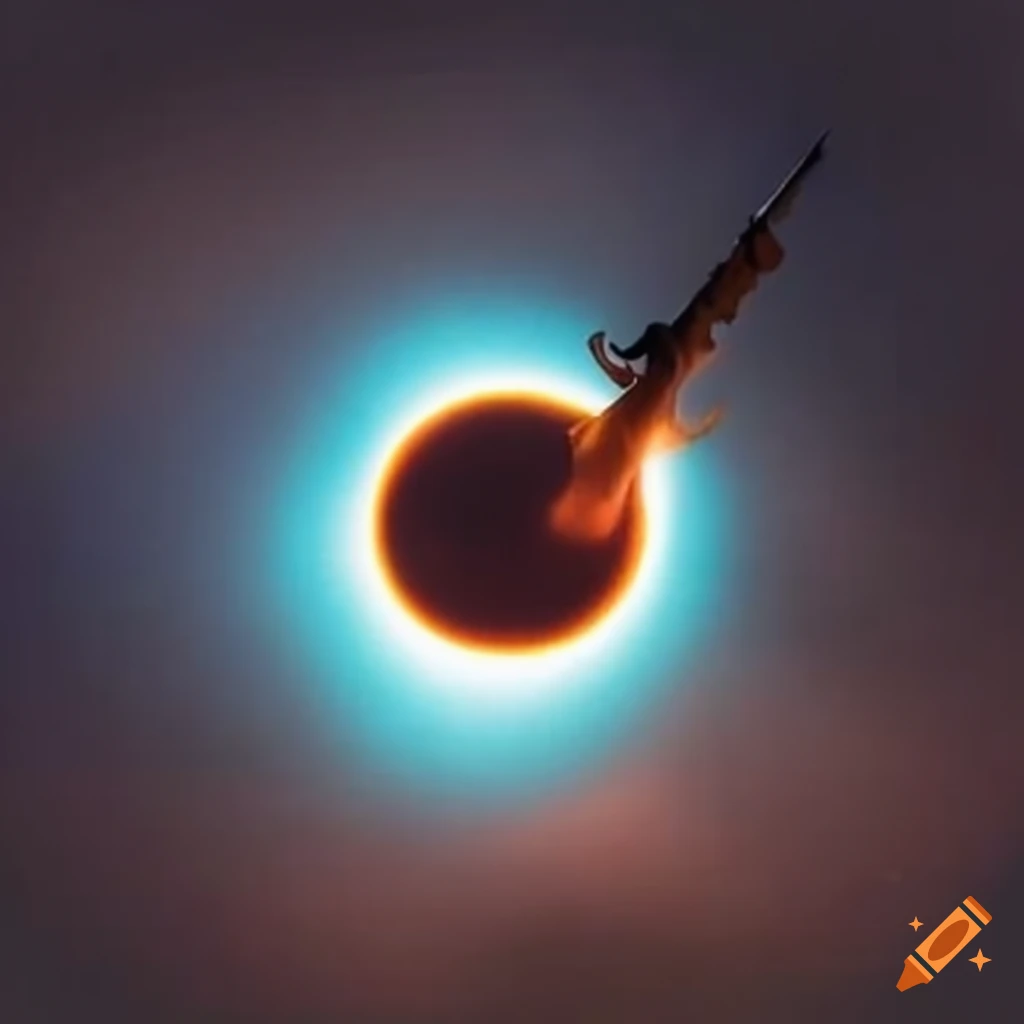 Solar eclipse with a rifle on Craiyon