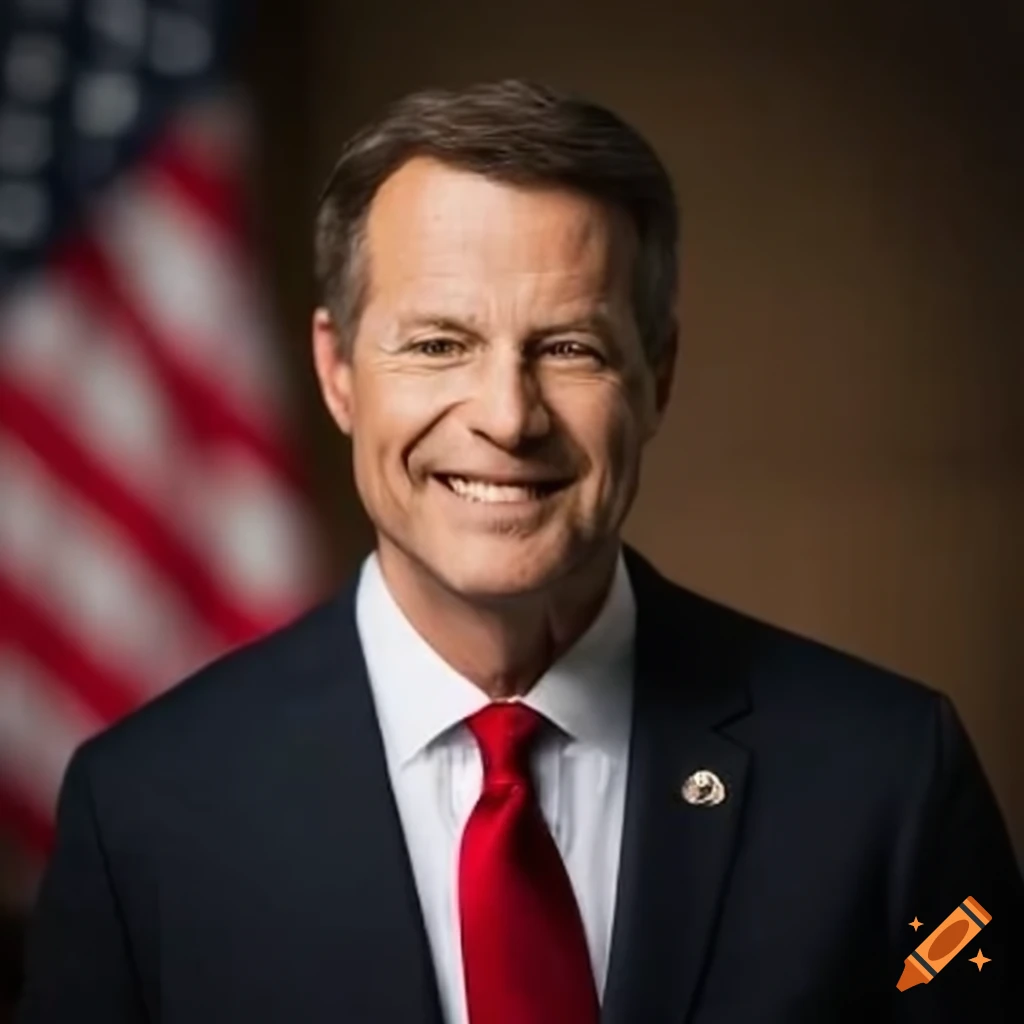 Headshot of a fictitious american politician on Craiyon