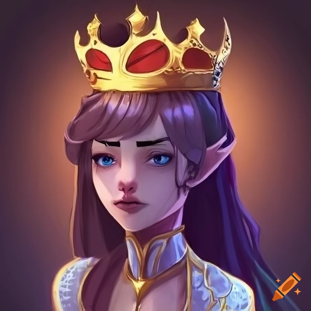 Regal ruler wearing a crown in a conceptual artwork on Craiyon