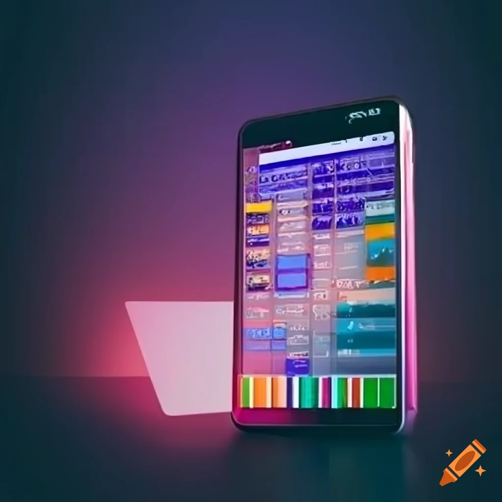 Accounting app on mobile with only visual formats on Craiyon