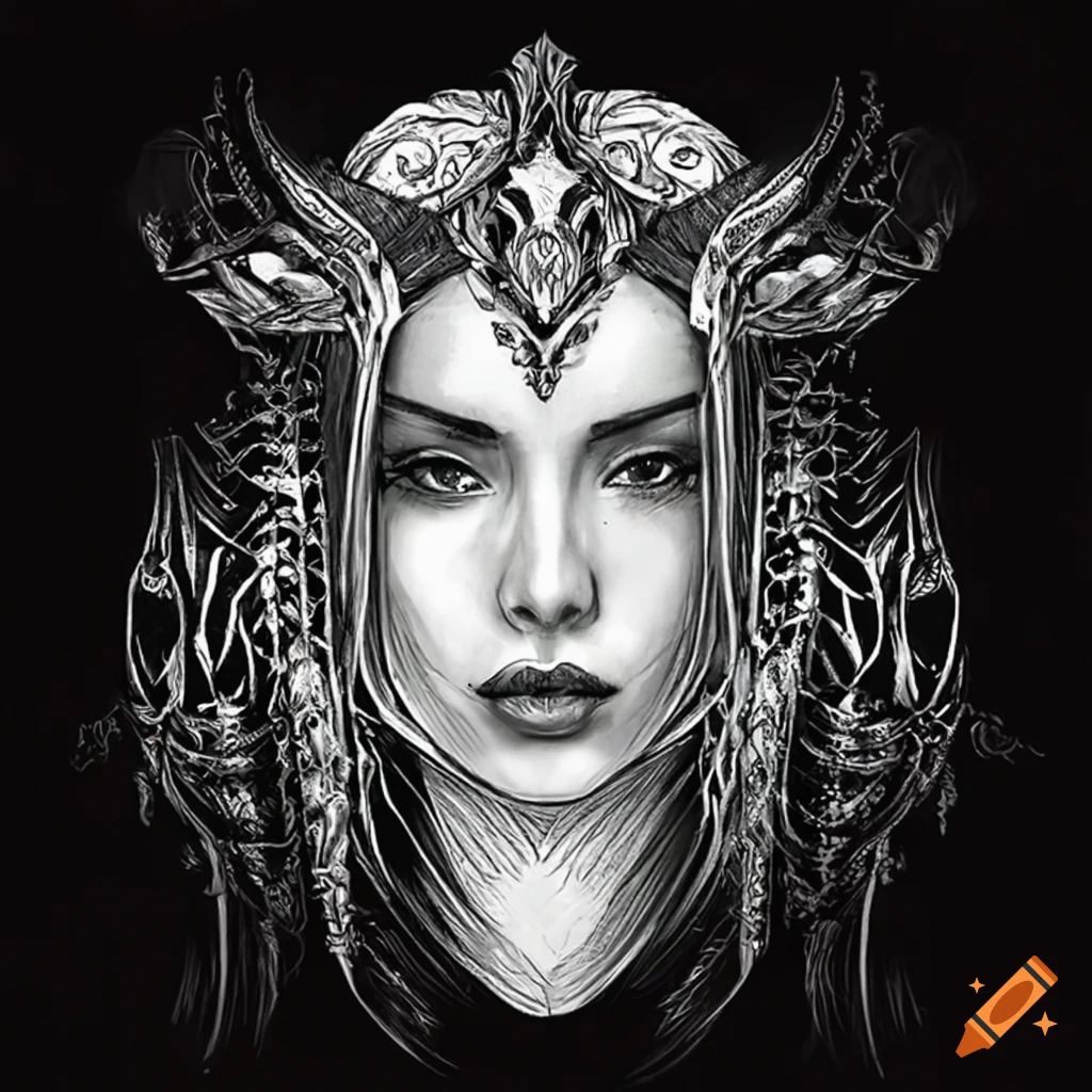 Nordic valkyrie portrayed as fierce and beautiful on Craiyon