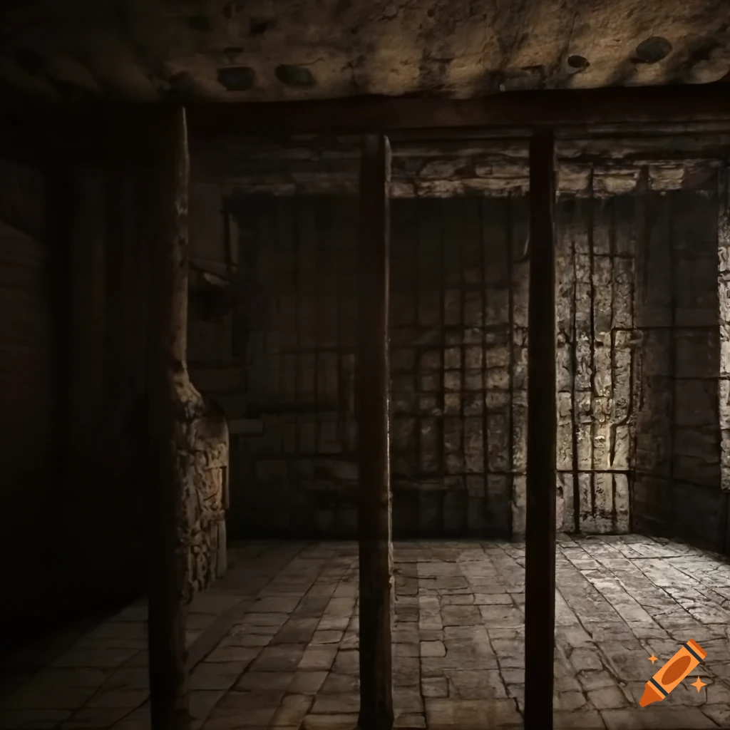 Medieval jail cell on Craiyon