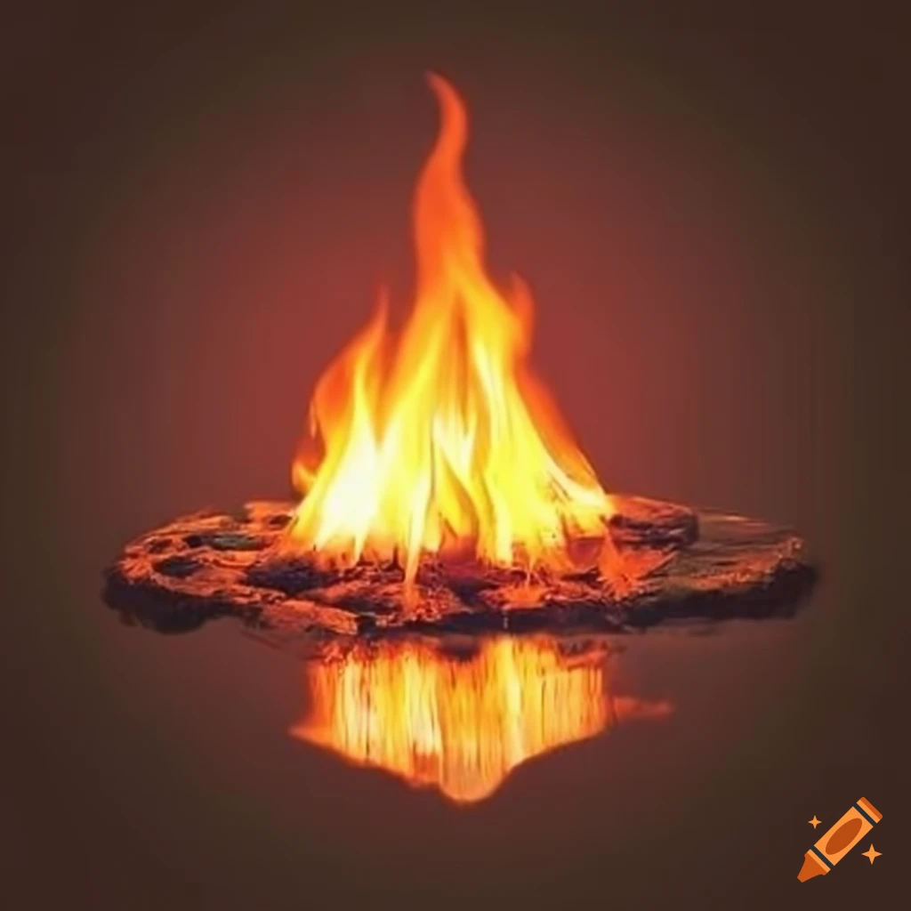 Nature-themed singles fire circle on Craiyon