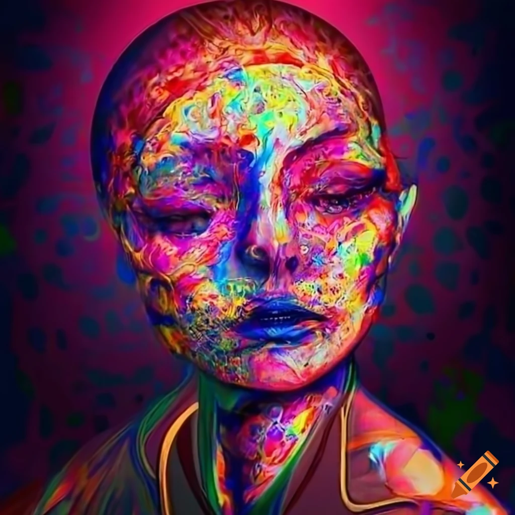 Two abstract distorted shapes on Craiyon