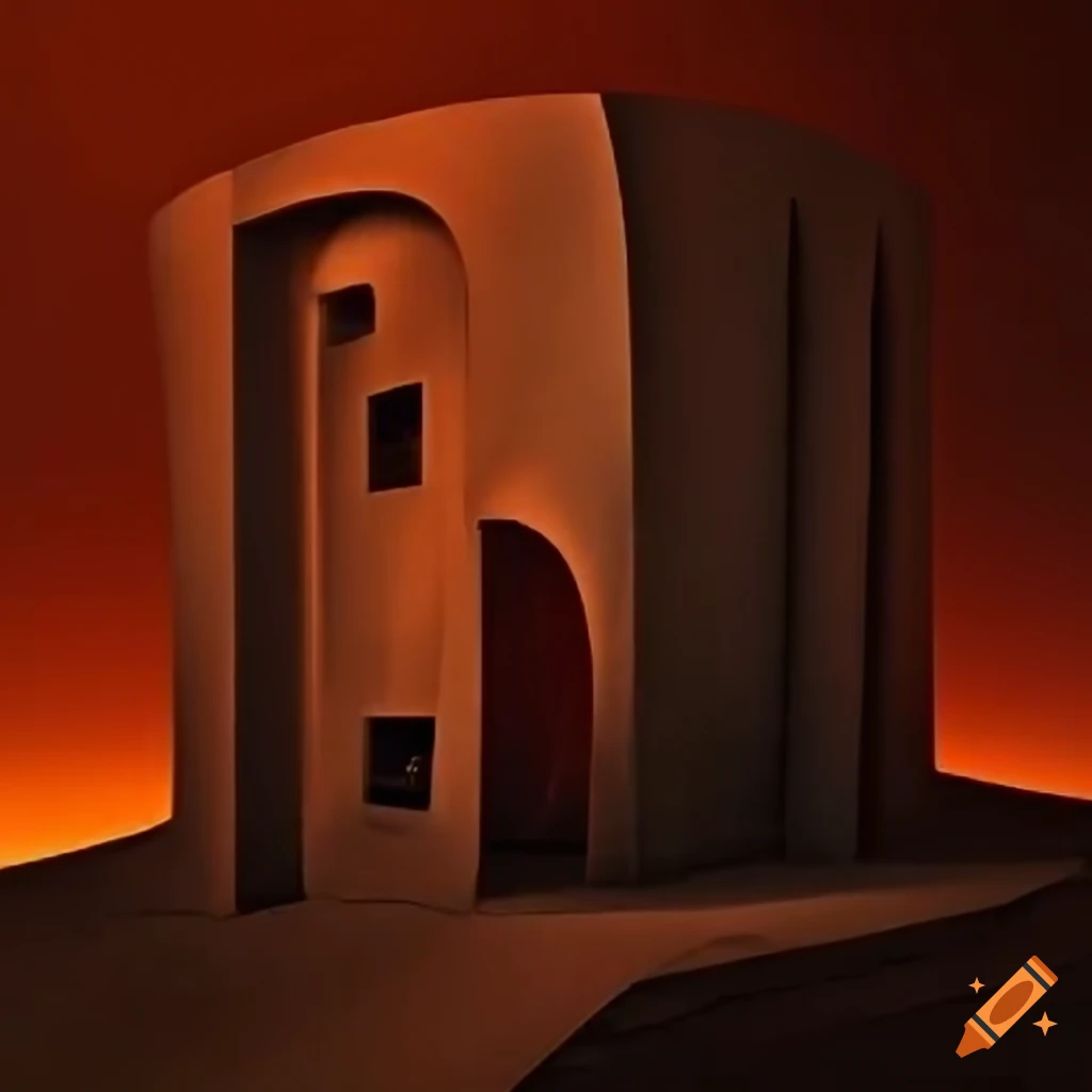 Oppressive architecture on Craiyon