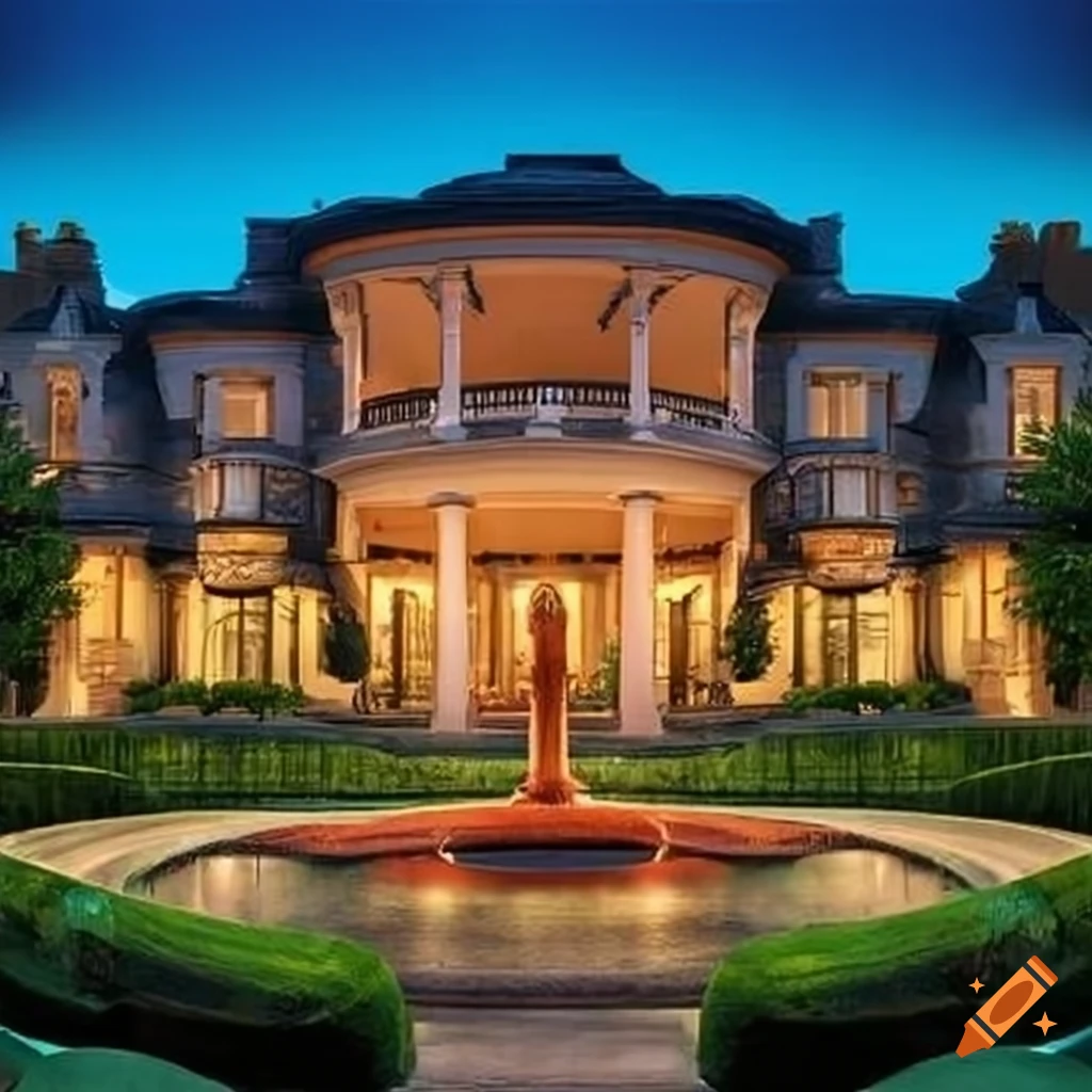 Elegant country club mansion on Craiyon