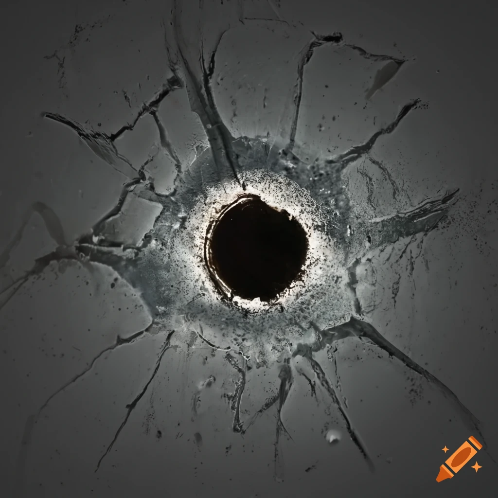 Bullet hole impact texture on Craiyon