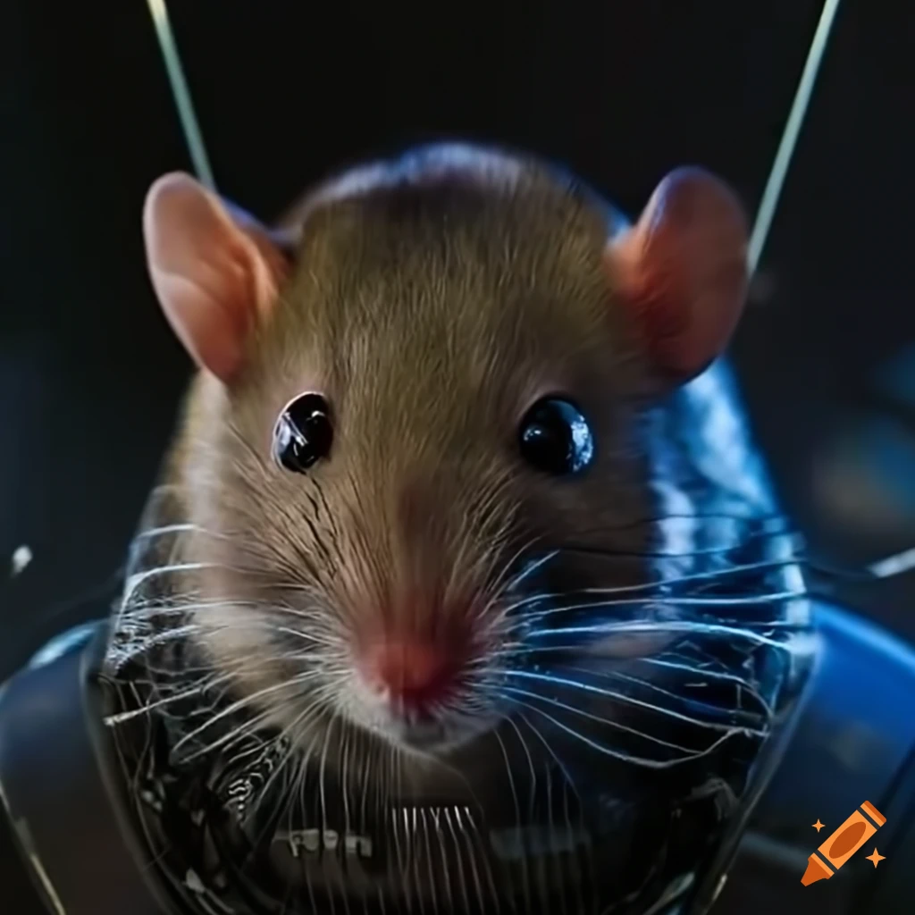 Photoreal rat piloting a spaceship on Craiyon