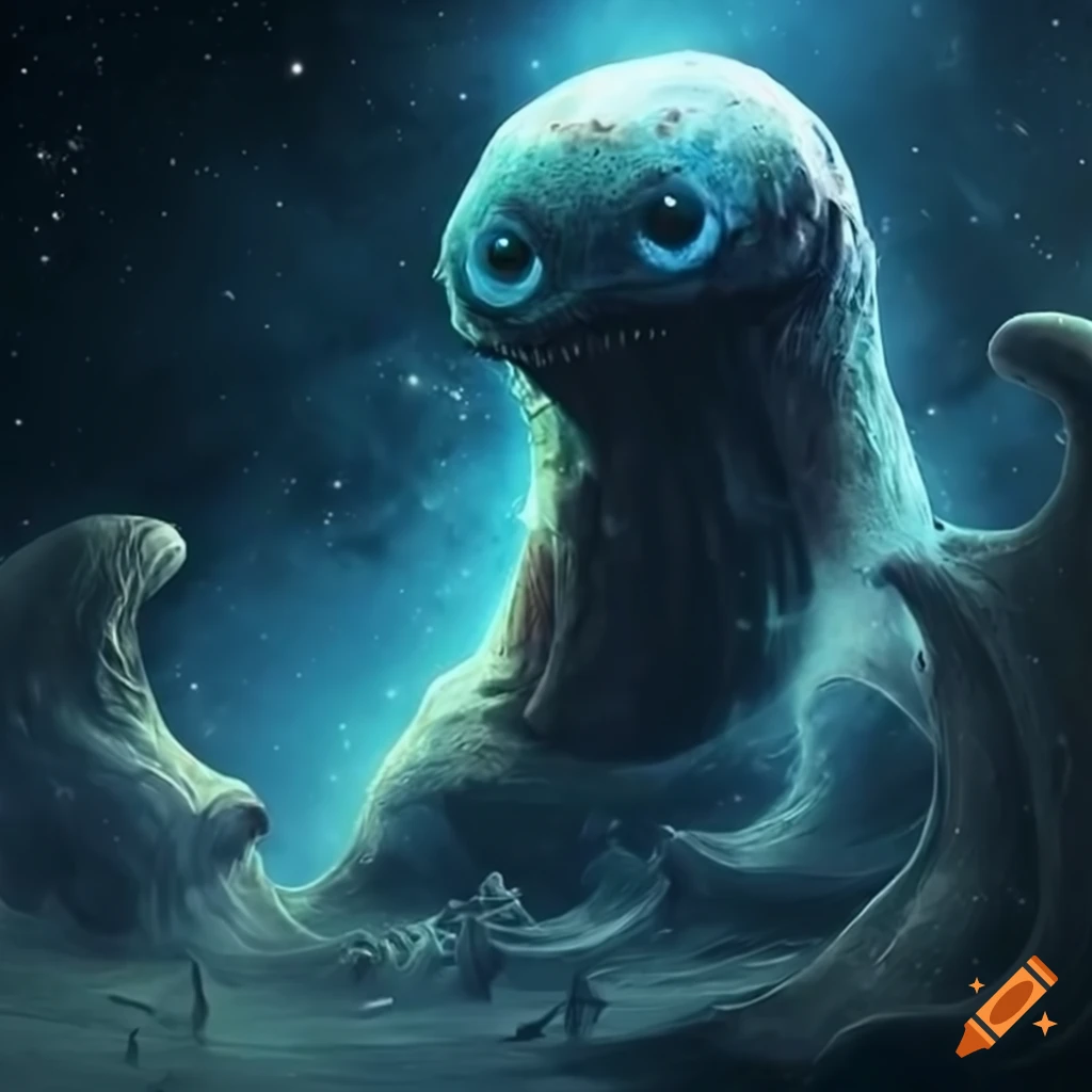 Huge space creature on Craiyon