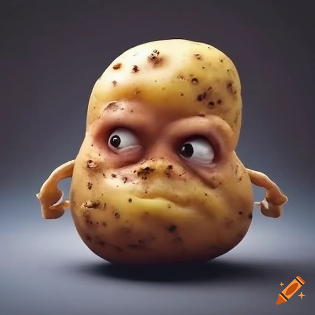 Potato resembling a famous figure on Craiyon