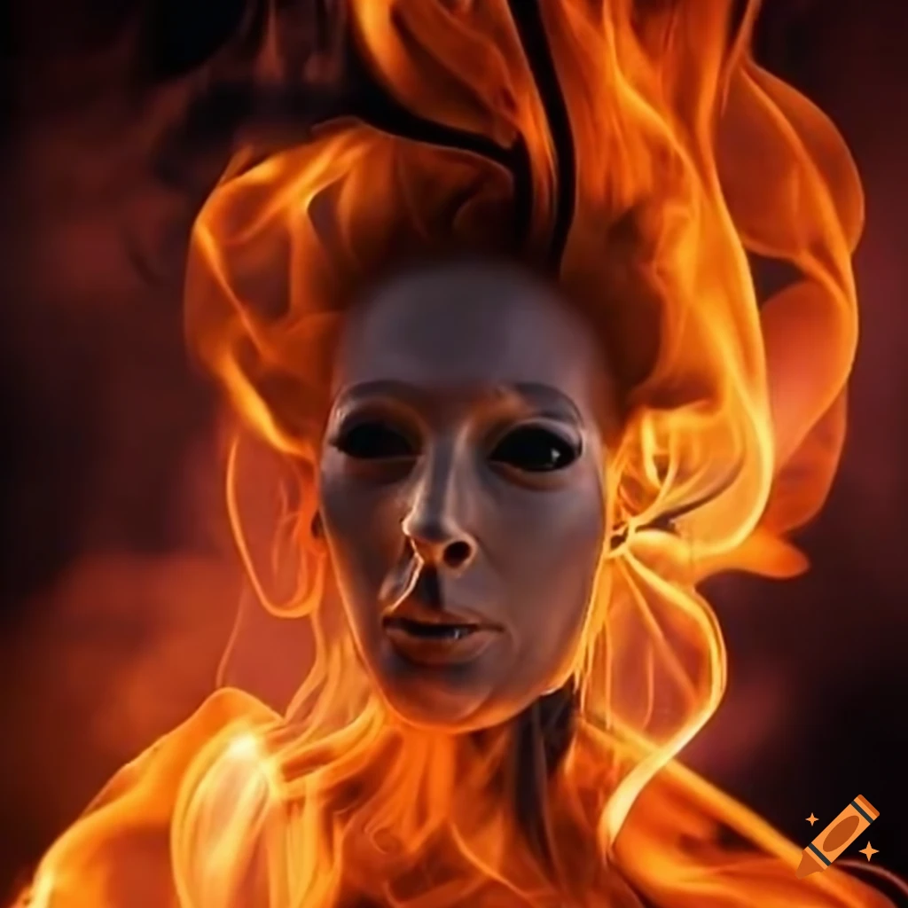 Conceptual representation of lying with pants on fire on Craiyon