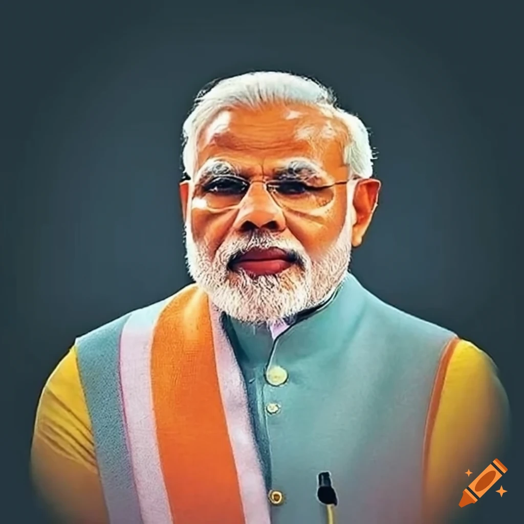 Narendra modi photo in a spiral on Craiyon