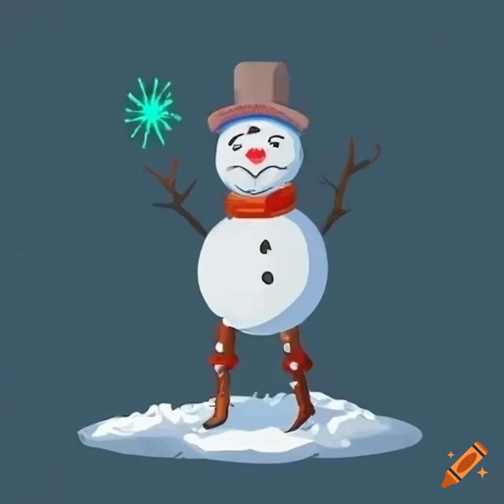 Snowman game character on Craiyon