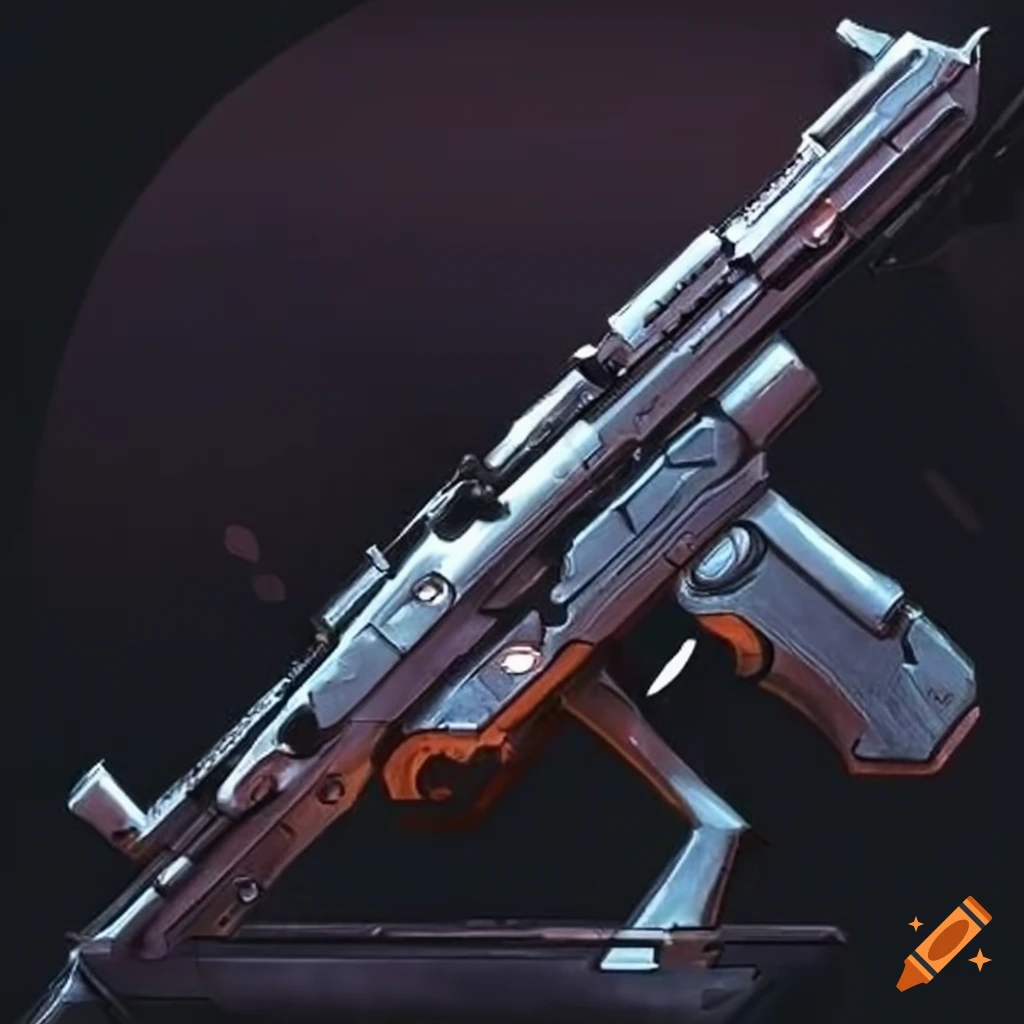 Futuristic pistol with cybernetic enhancements on Craiyon