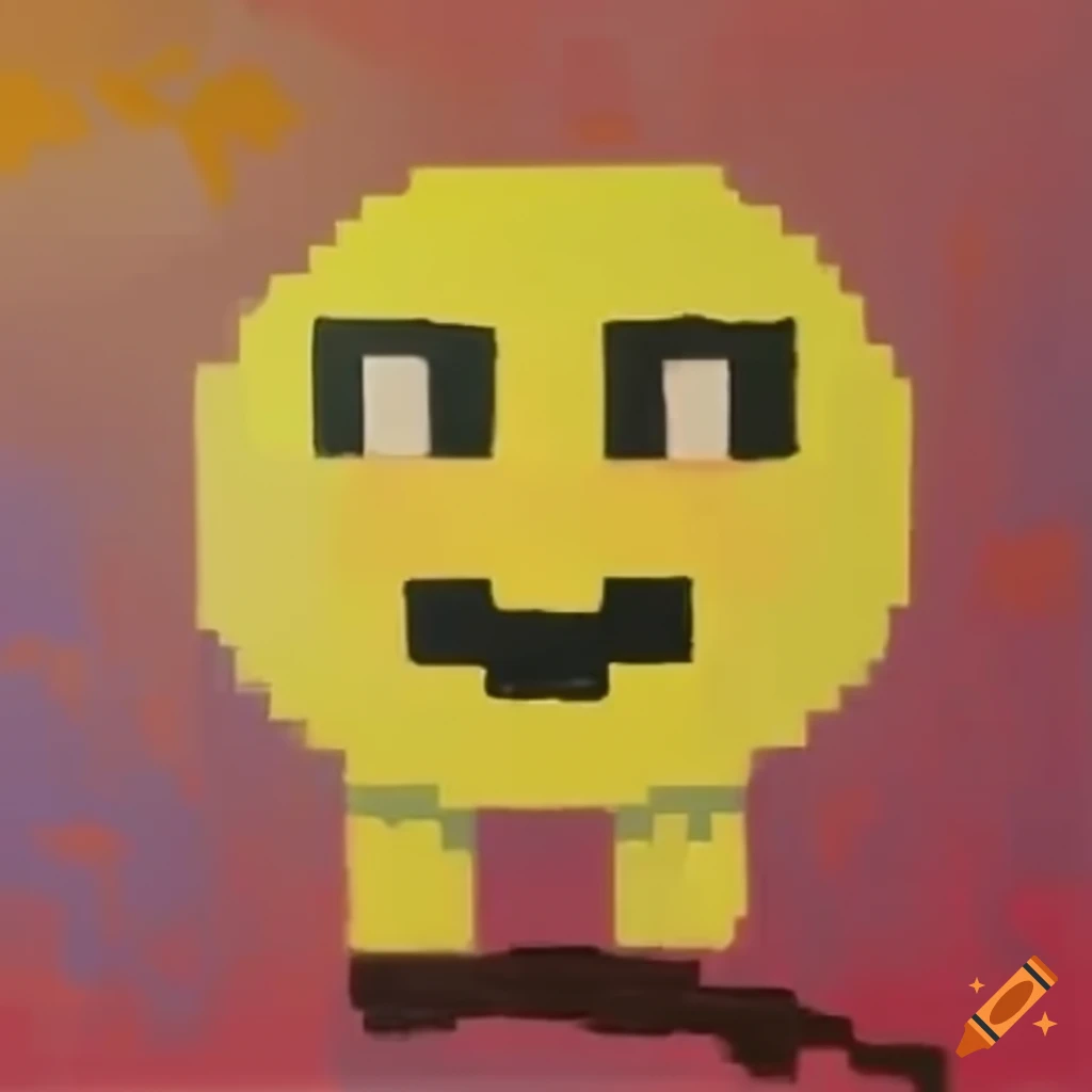 Smiley 8-bit art on Craiyon