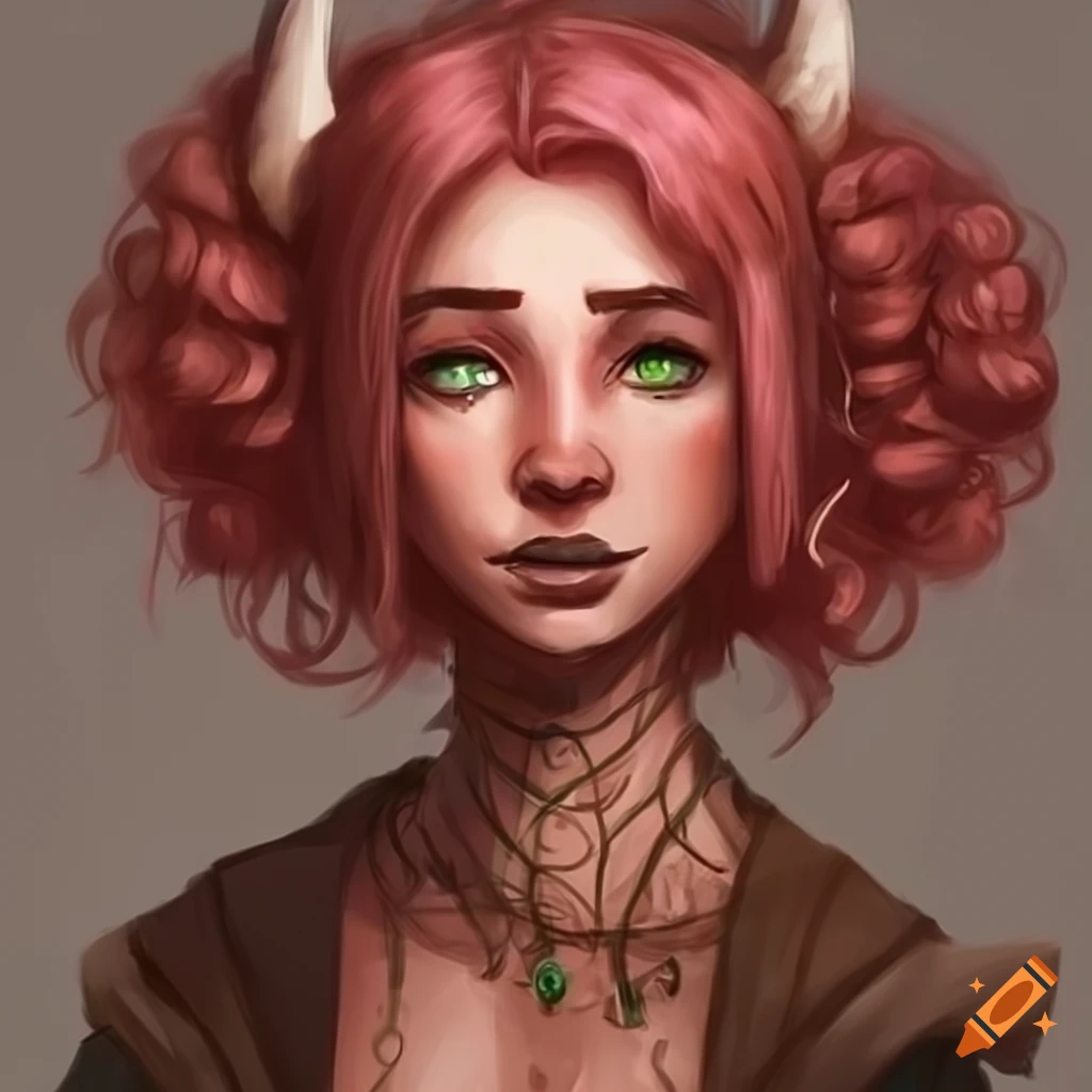 Firblog DND female with light peach fur, cow-like face, green eyes, and ...