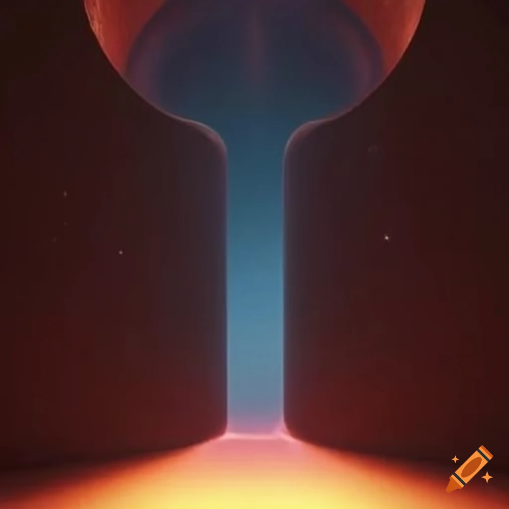 Infinite vertical path on space ground on Craiyon