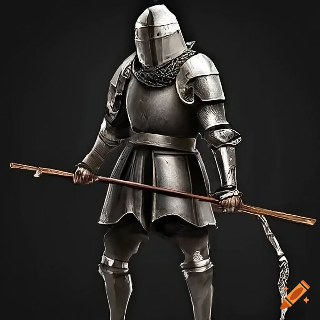 Knight bowing down on Craiyon