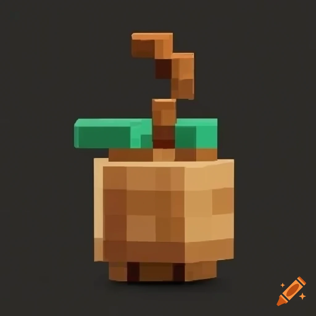 Minecraft acorn on Craiyon