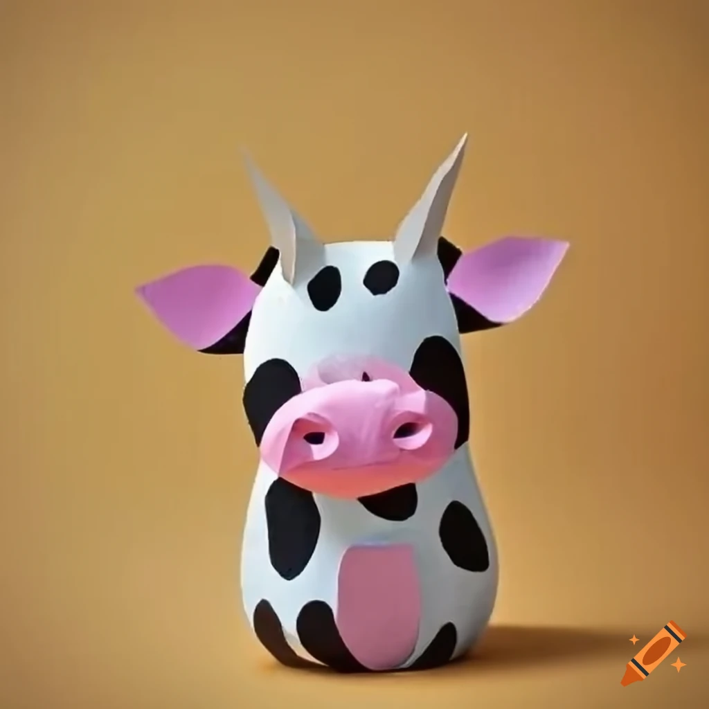Paper craft cow coconut sprout on Craiyon