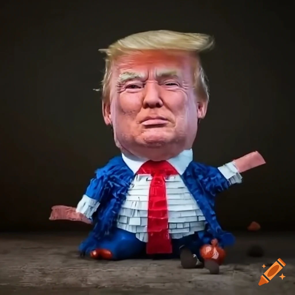 Trump pinata swinging on Craiyon