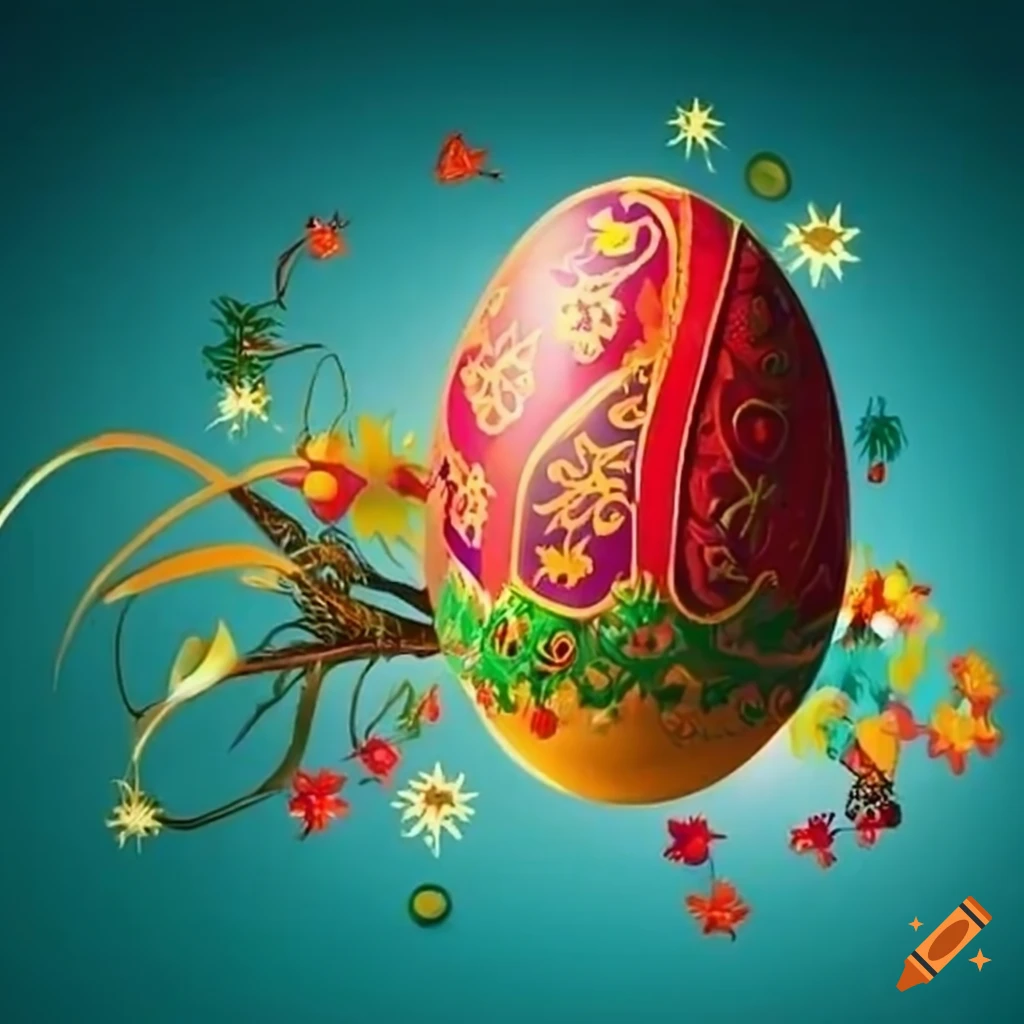 Warm Easter greetings in Polish and German languages on Craiyon