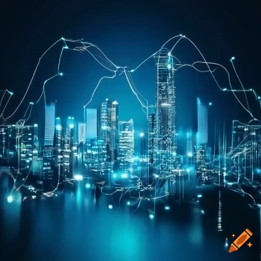 Interconnected financial industry platforms in geneva on Craiyon