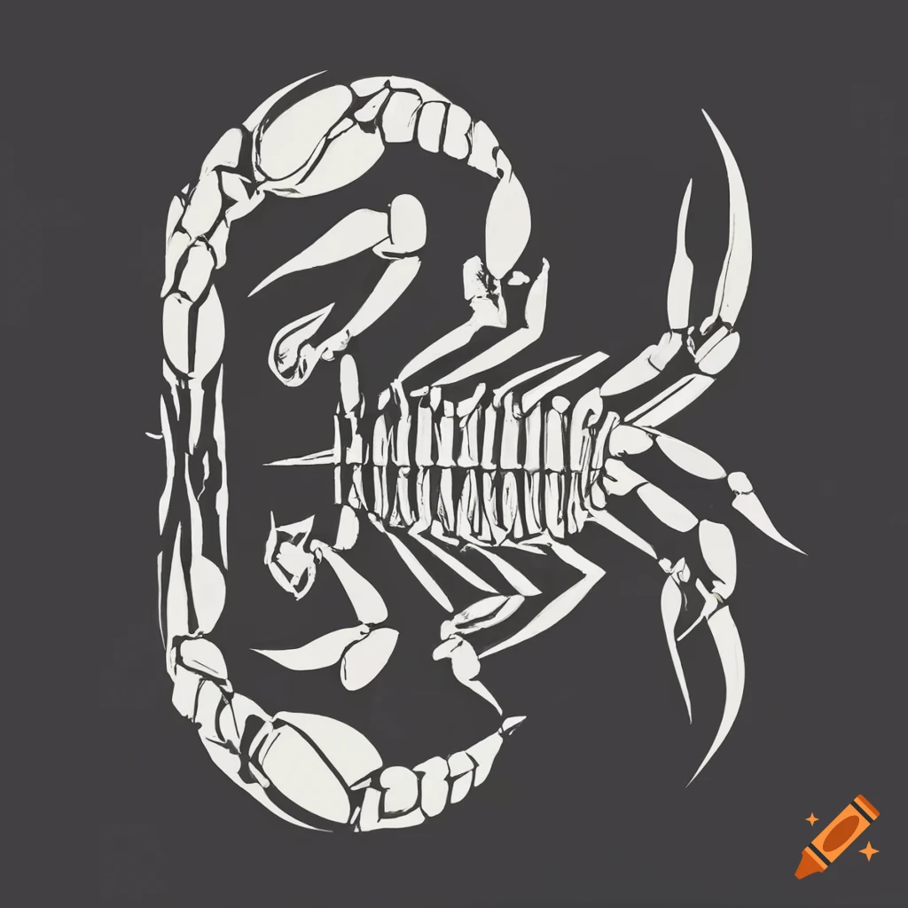 Retro art deco scorpion design on Craiyon