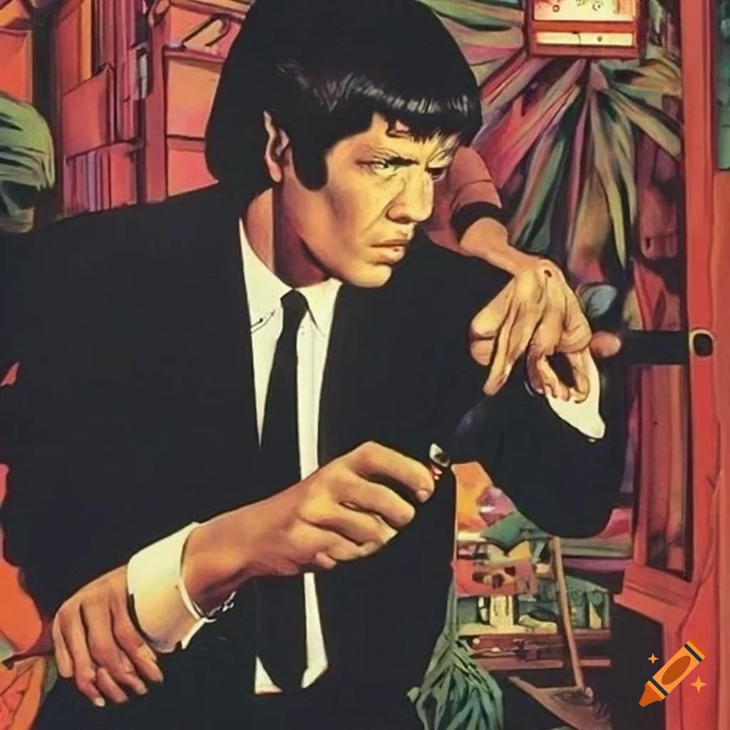 50s pulp fiction style pinup poster with tropical lighting and ...