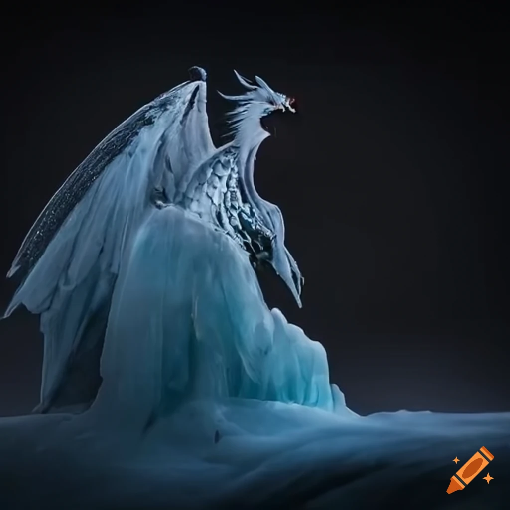 Ice dragon on Craiyon