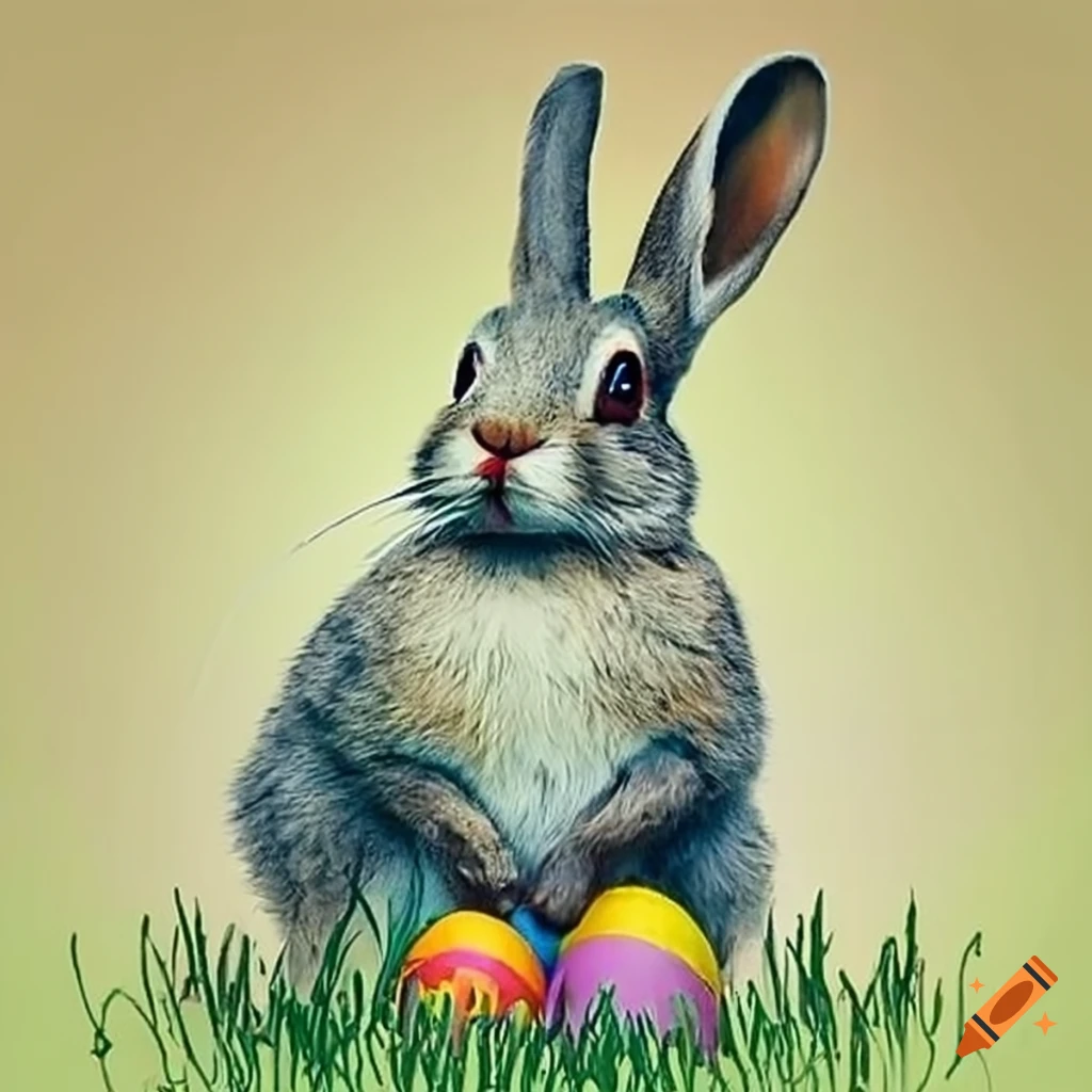 March hare dressed as the easter bunny on Craiyon