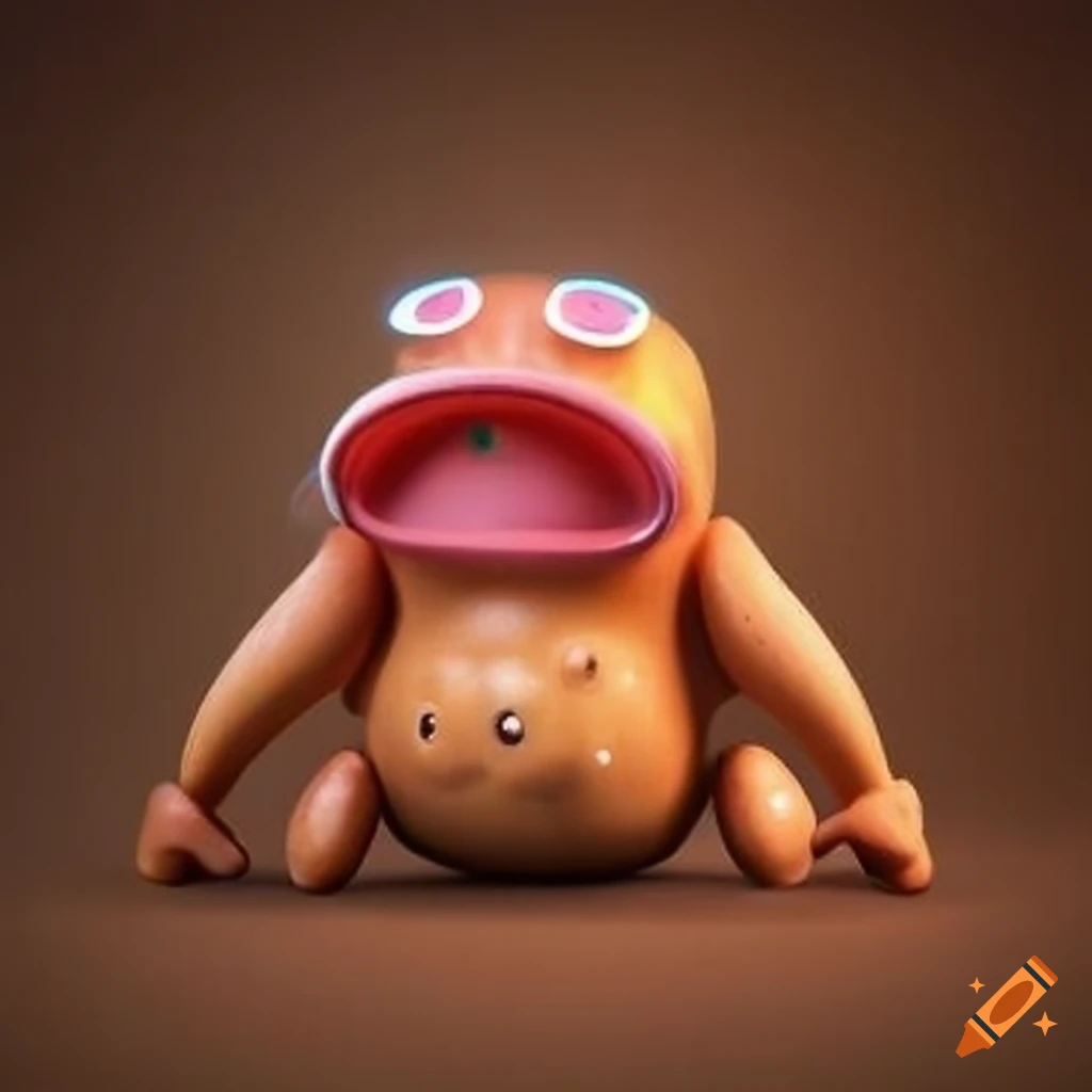 Colorful and whimsical robot with a sausage nose on Craiyon