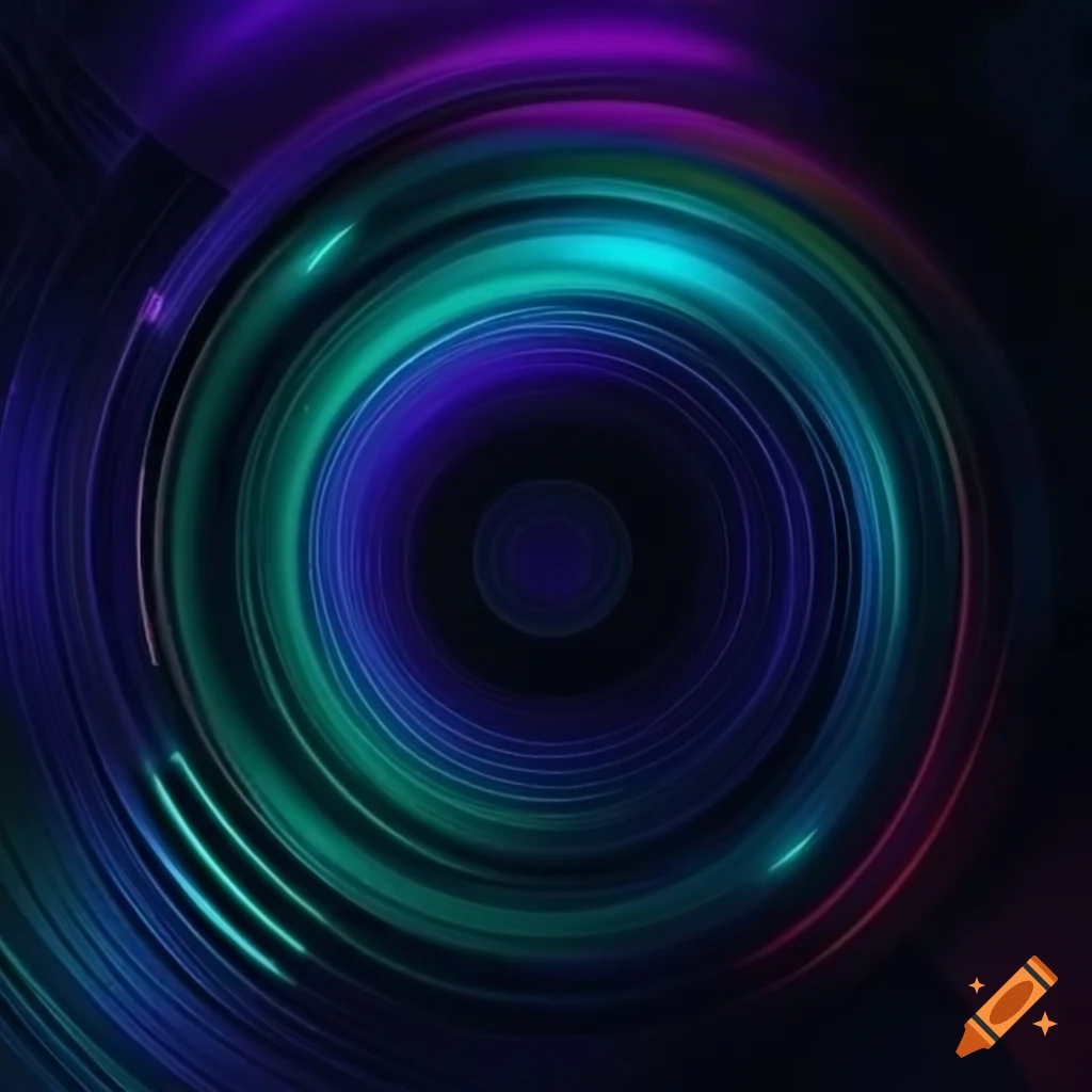 Dark background with futuristic ui elements in flashy colors on Craiyon