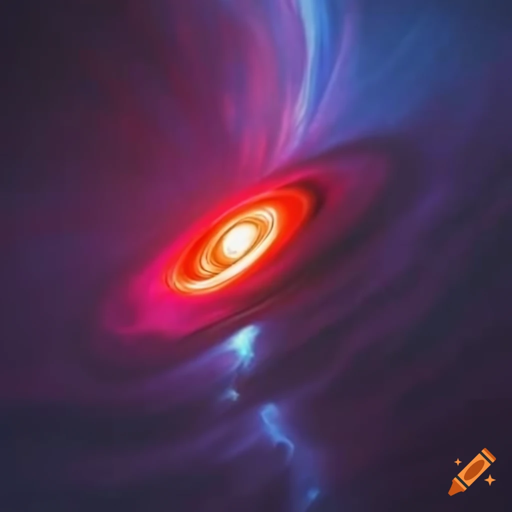 Red swirling vortex on Craiyon