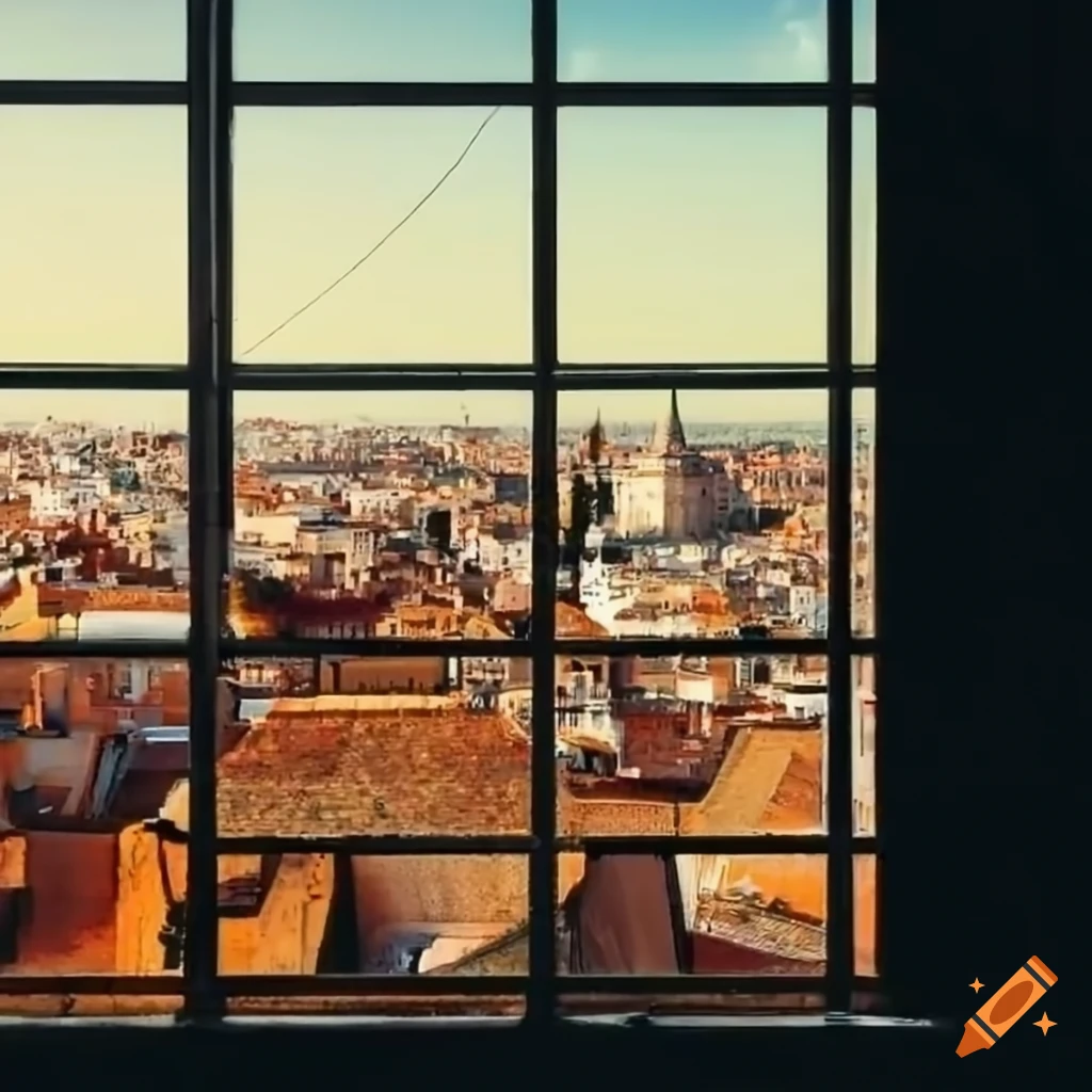 Seville city view from a window on Craiyon