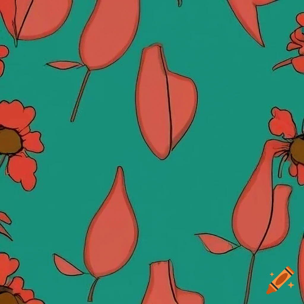 Prada floral pattern by Hugo Simberg in a seamless design on Craiyon
