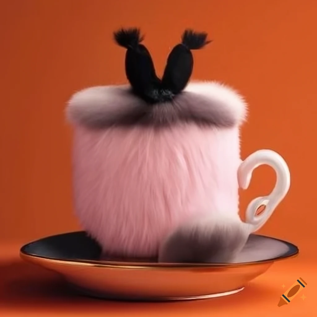 Fur covered teacup on Craiyon