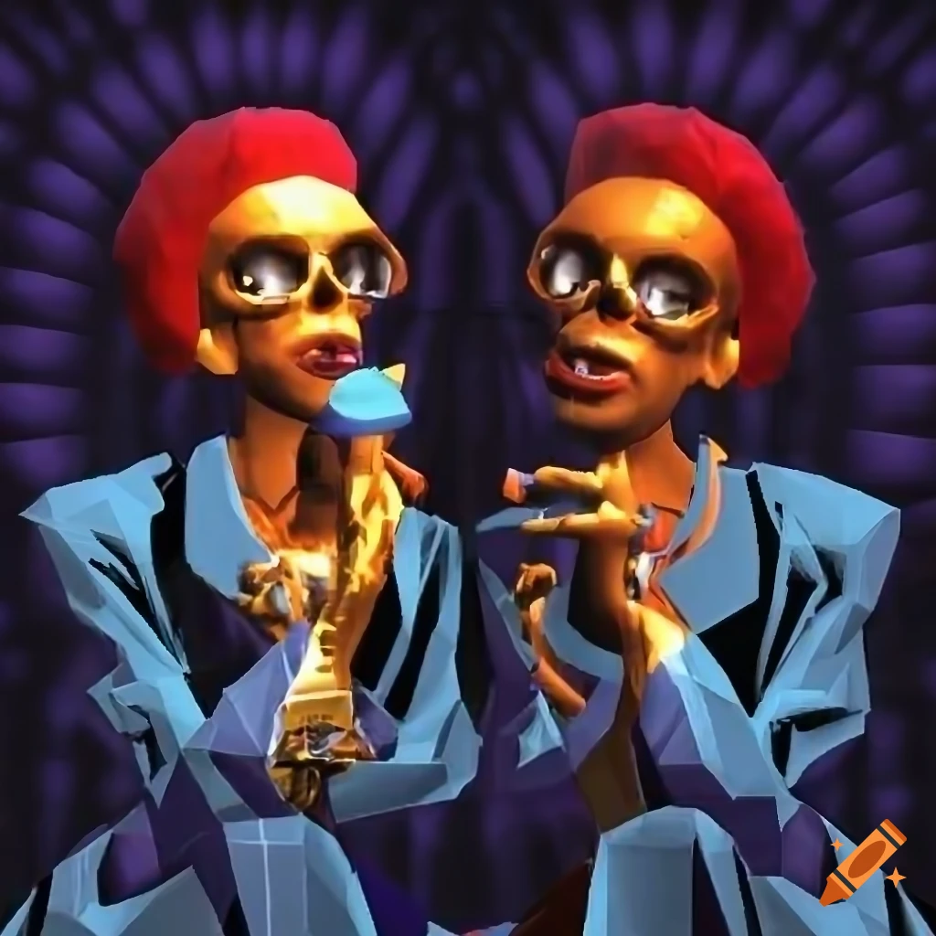 Screenshots from a 90's 3D CD-ROM game inspired by The Residents avant ...