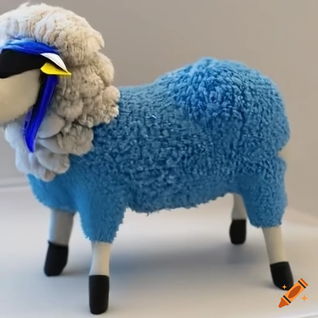 Blue liquid sheep on Craiyon