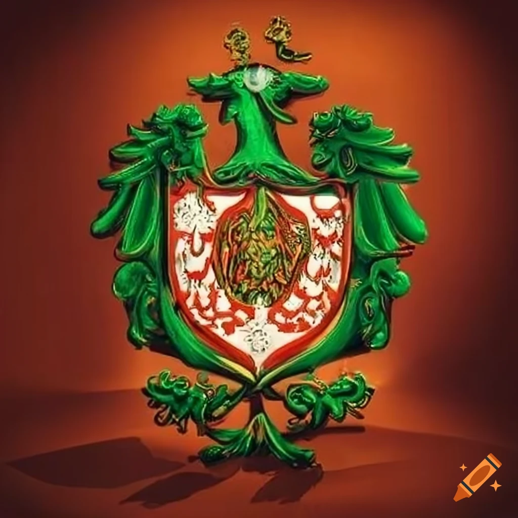 Cajun and italian heritage crest on Craiyon