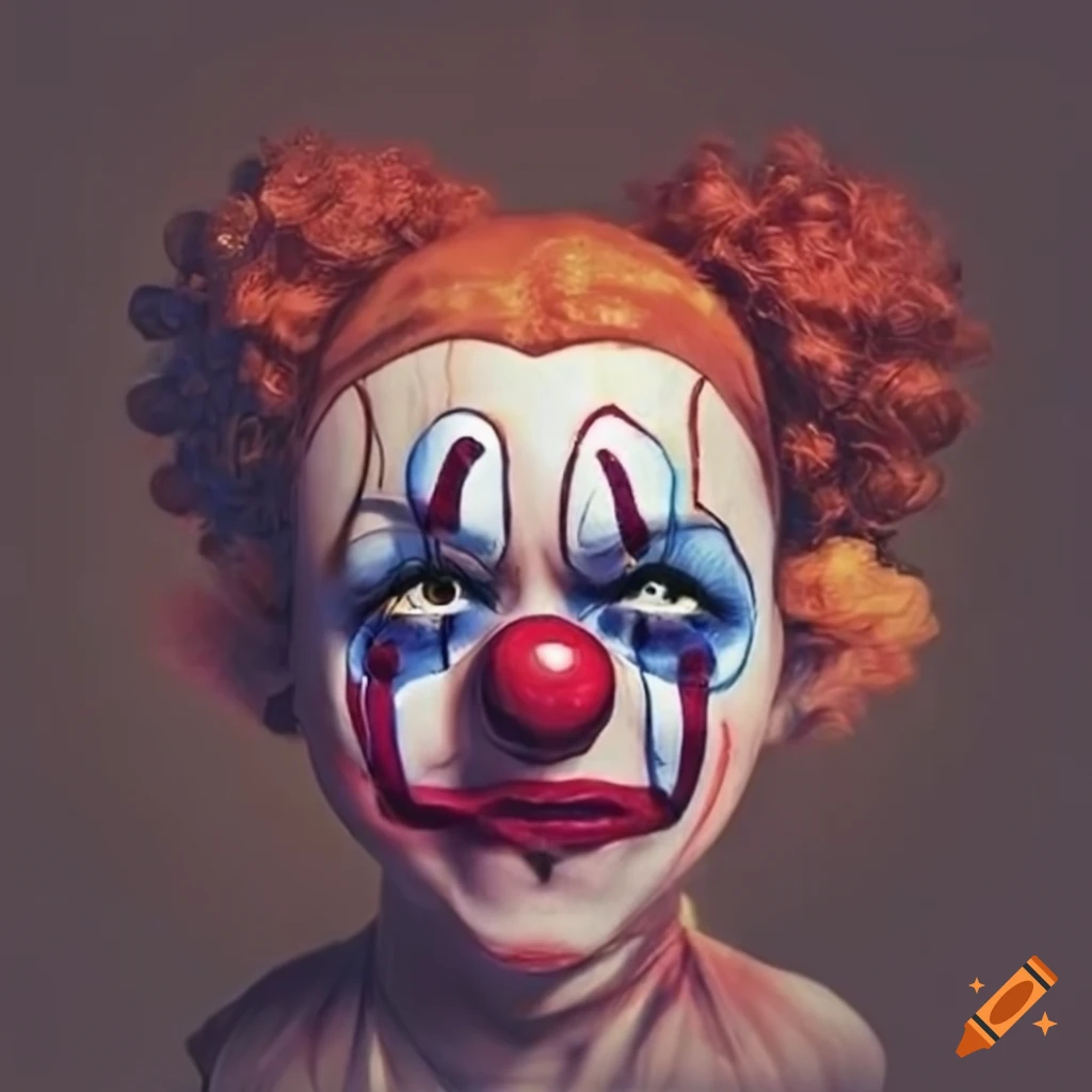Sad clown on Craiyon