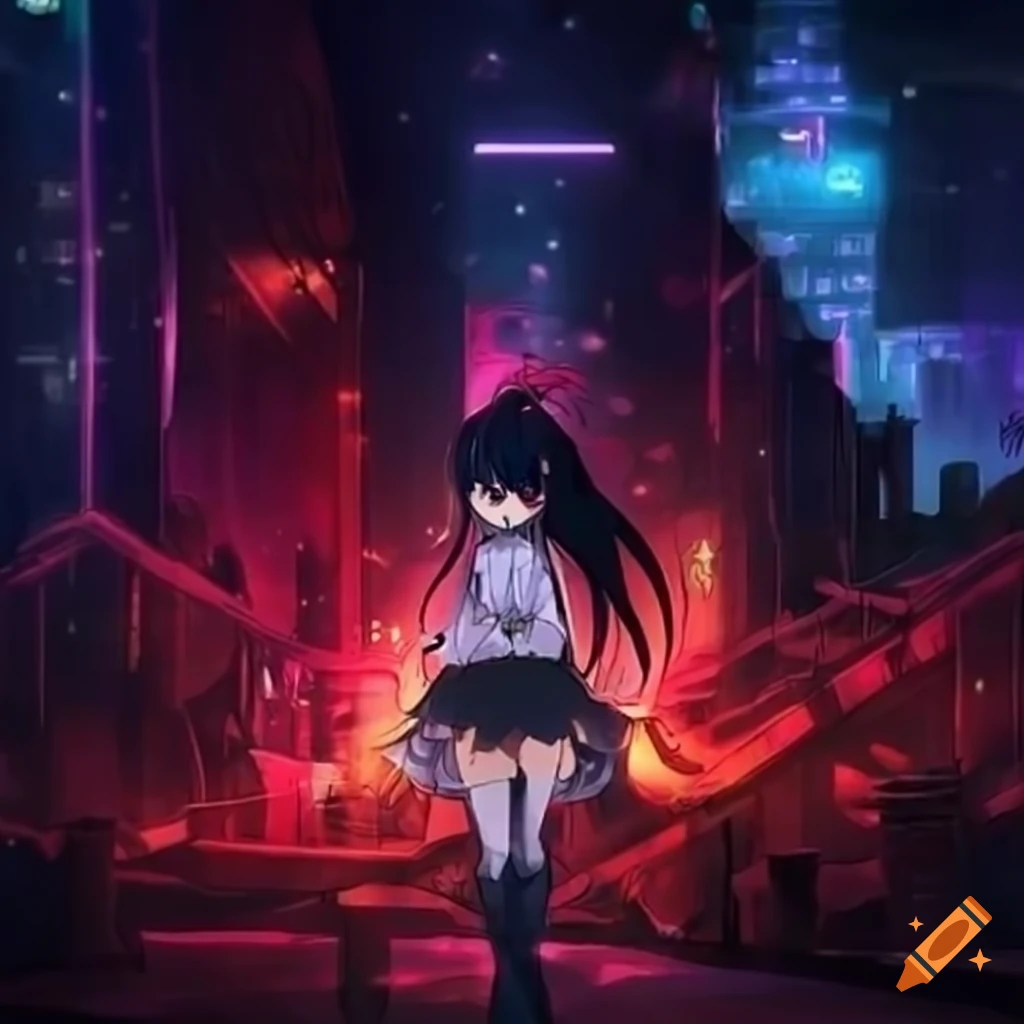 Anime scene on Craiyon