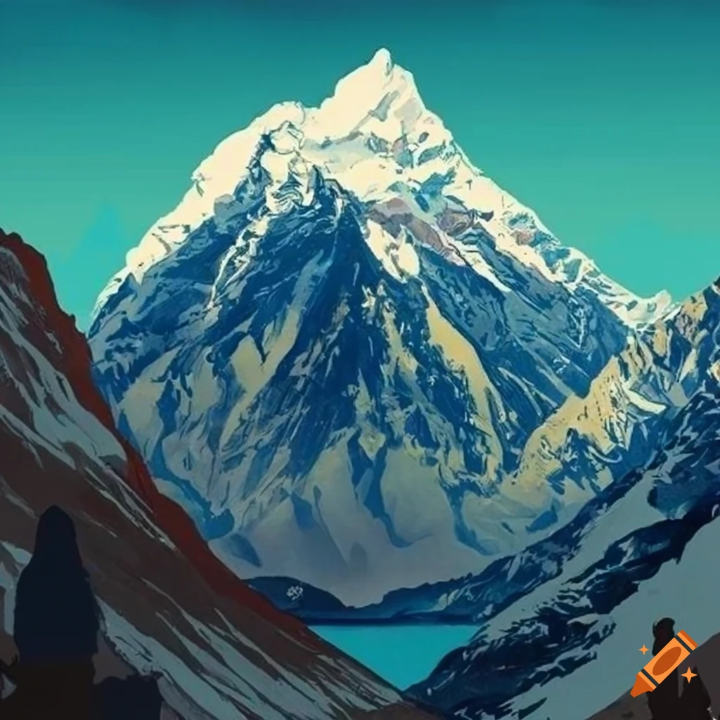 Himalayan travel poster with stunning graphic novel details on Craiyon