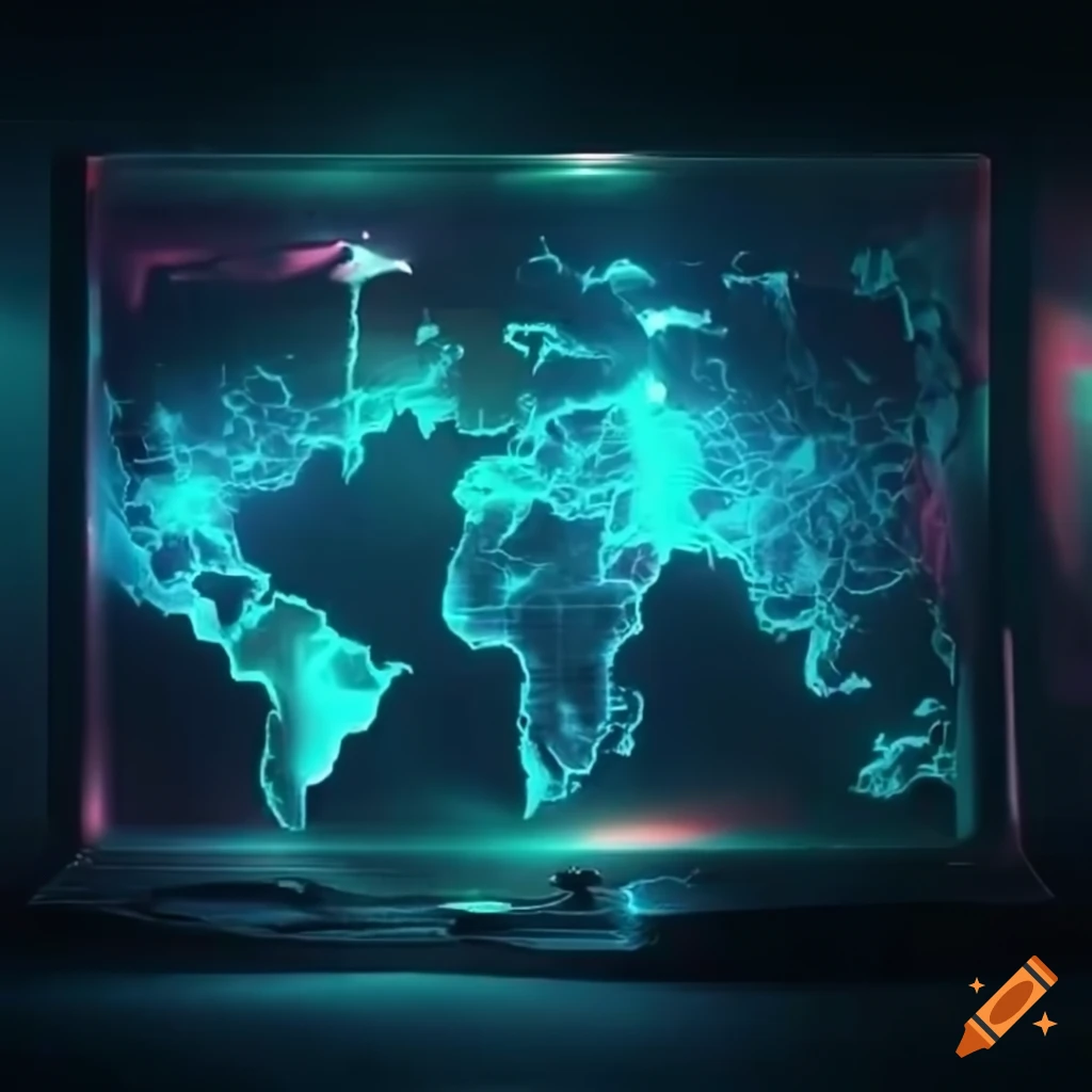 Holographic map on Craiyon