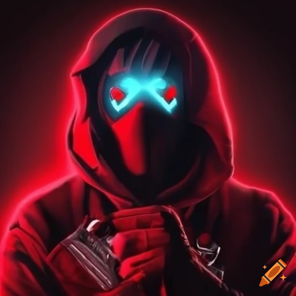 Gaming profile picture with red color on Craiyon