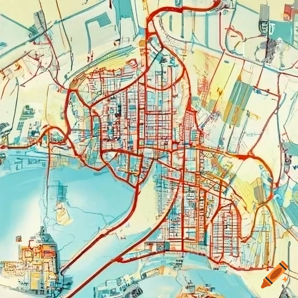 Tokyo railway map booklet print on Craiyon