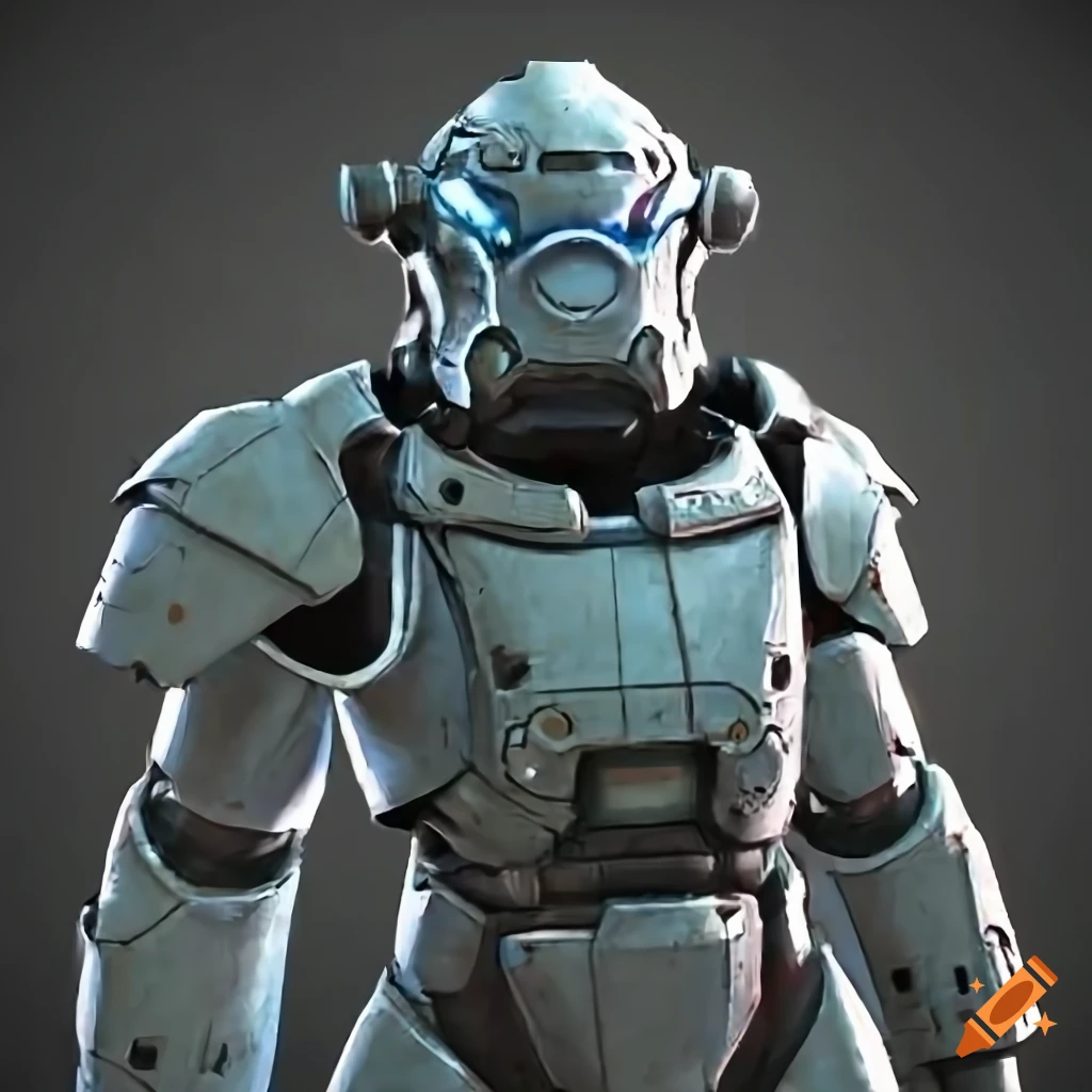 Blueprint for mark 3 enclave power armor suit design on Craiyon