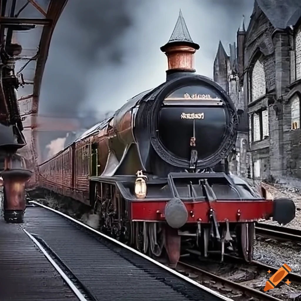 Hogwarts express at platform 9 3/4 on Craiyon